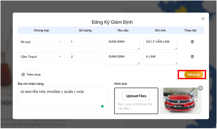 LIULAB - ĐĂNG KÝ DỊCH VỤ GIÁM ĐỊNH